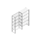 Aanbouwsectie Nedcon SF Legbordstelling 2000x970x500mm hxbxd 5 niveaus ...