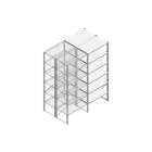 Aanbouwsectie Nedcon SF Legbordstelling 2500x970x1200mm hxbxd 6 niveaus ...